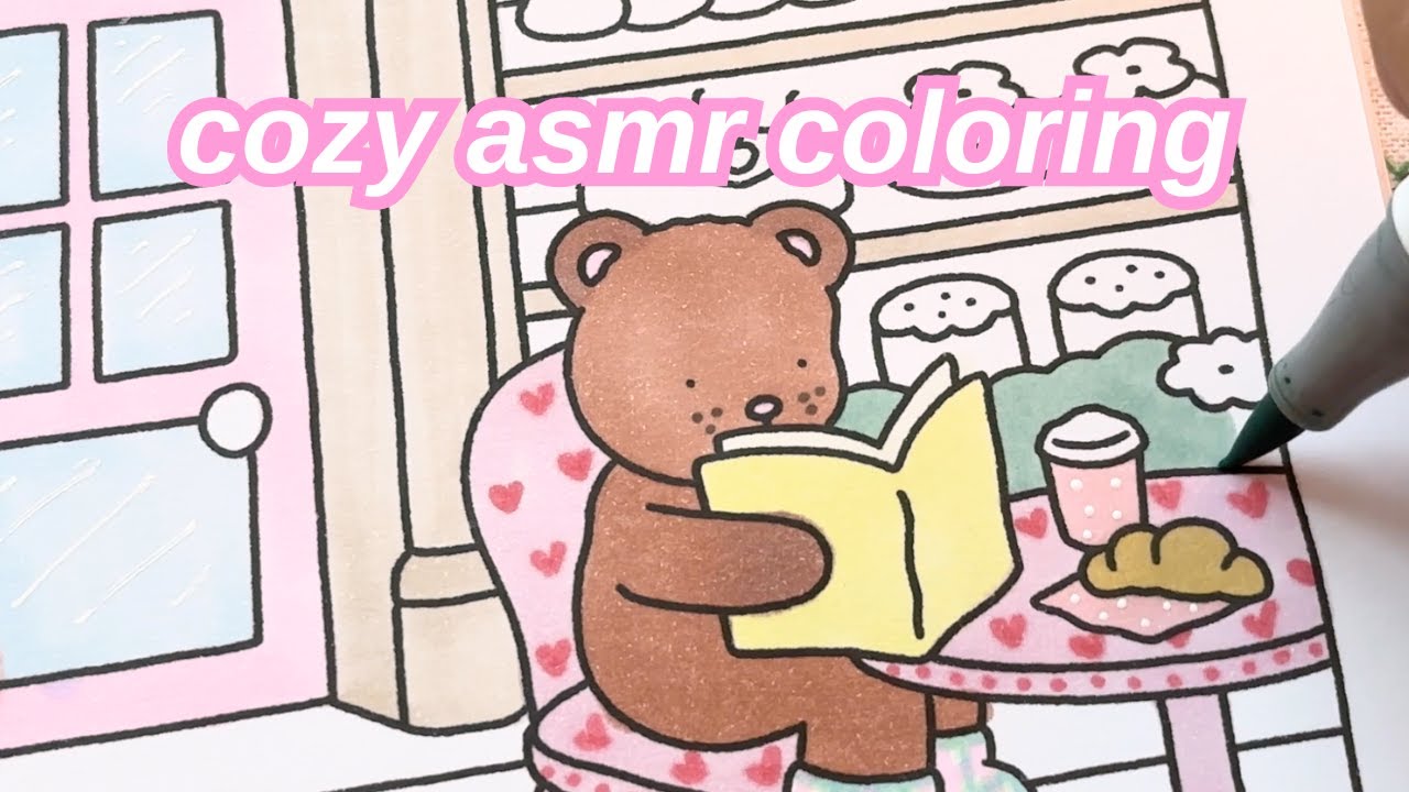 ASMR Coloring | ♥ Spring rain ramble (Bobbie Goods)