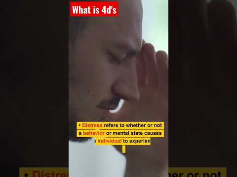 4D's in abnormal psychology.#psychology #shortvideo #viral #trending #2023 #education #mental