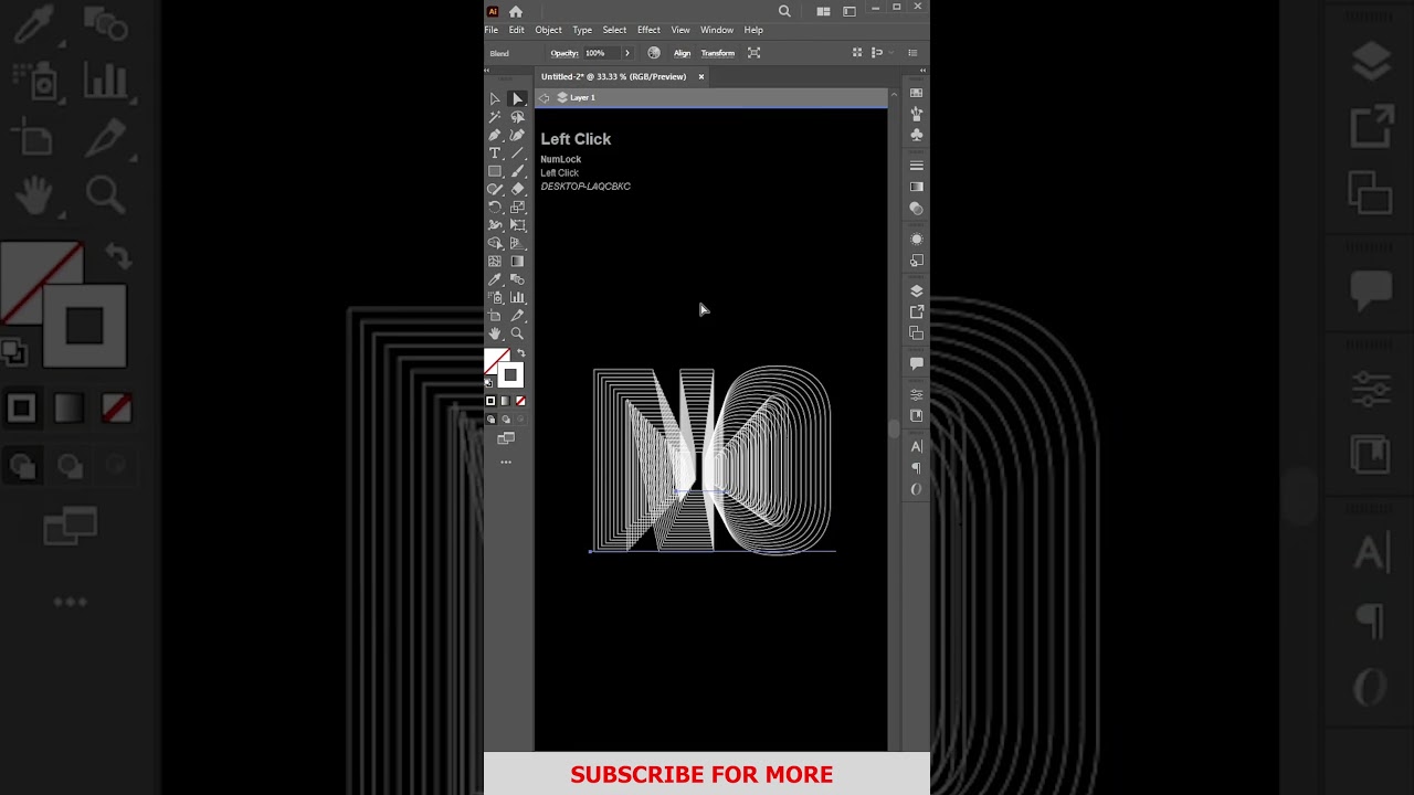 Easy 3d Blend Text Effect In Adobe Illustrator