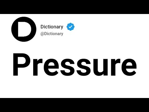 Pressure Meaning In English