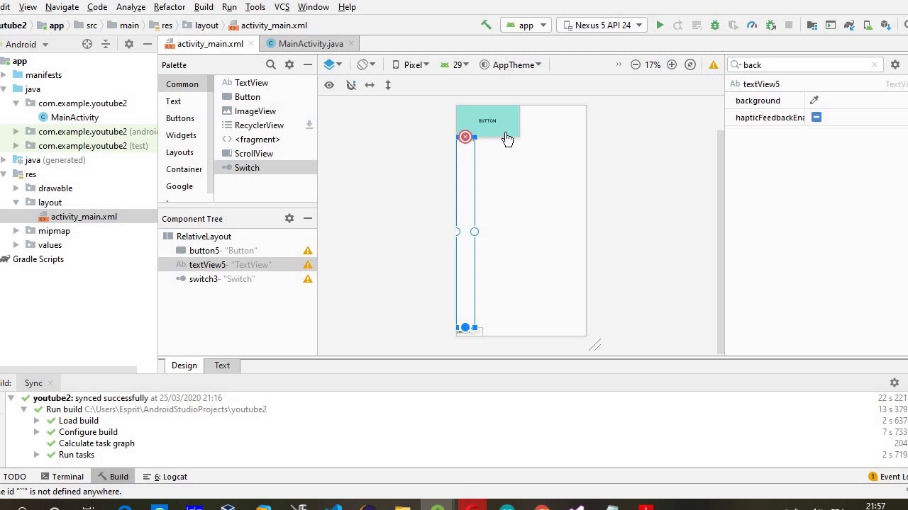 Customizing Constraint ,Relative Or Linear Layout for Beginners - ANDROID STUDIO