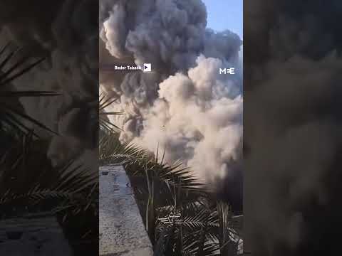Footage capturing moment Israeli army launches incendiary missiles in central Gaza