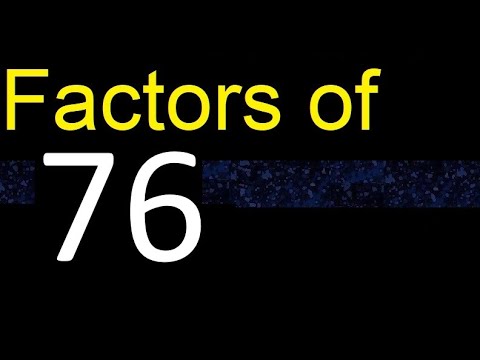 factors of 76 , how to find factors of an integer, dividers of . quick method trick fast