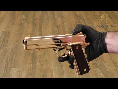 Custom 1911 COLT GUNSITE EDITION, 45ACP, ALL 18K Rose Gold Plated