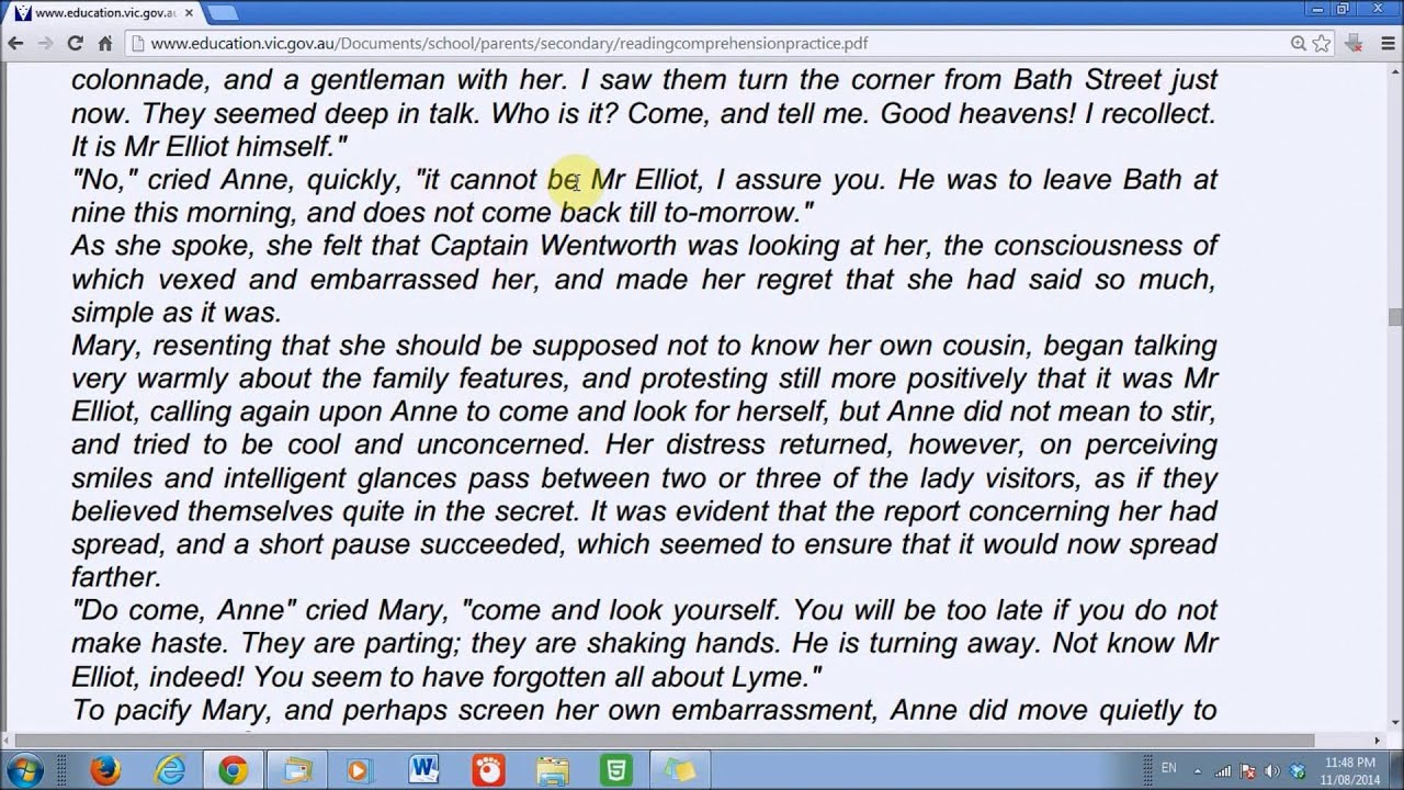 Comprehension Practice 1