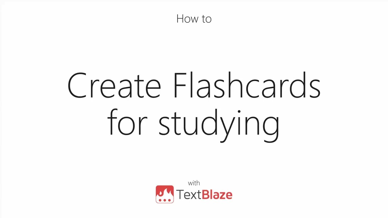 Easily create personal flashcards