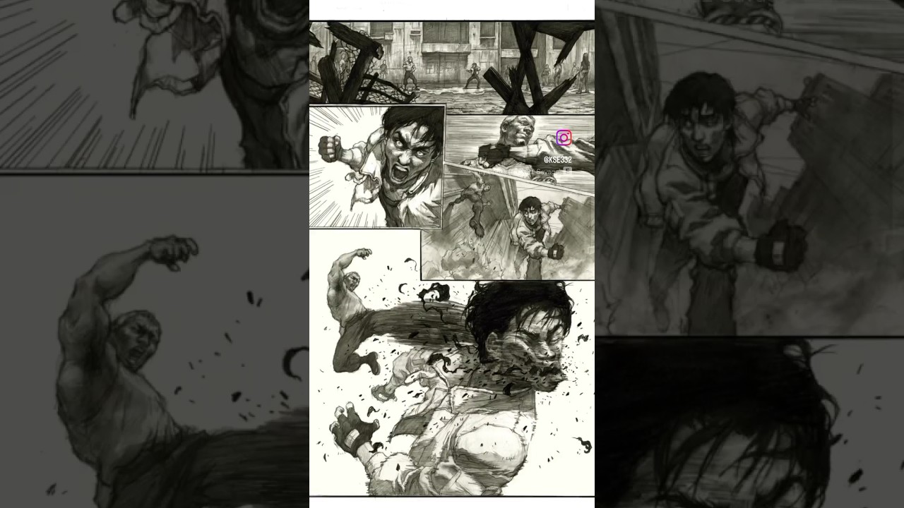 Personal comics. #comic #kse332 #김승은 #seungeunkim #seungkim #drawing #fight #action #manga