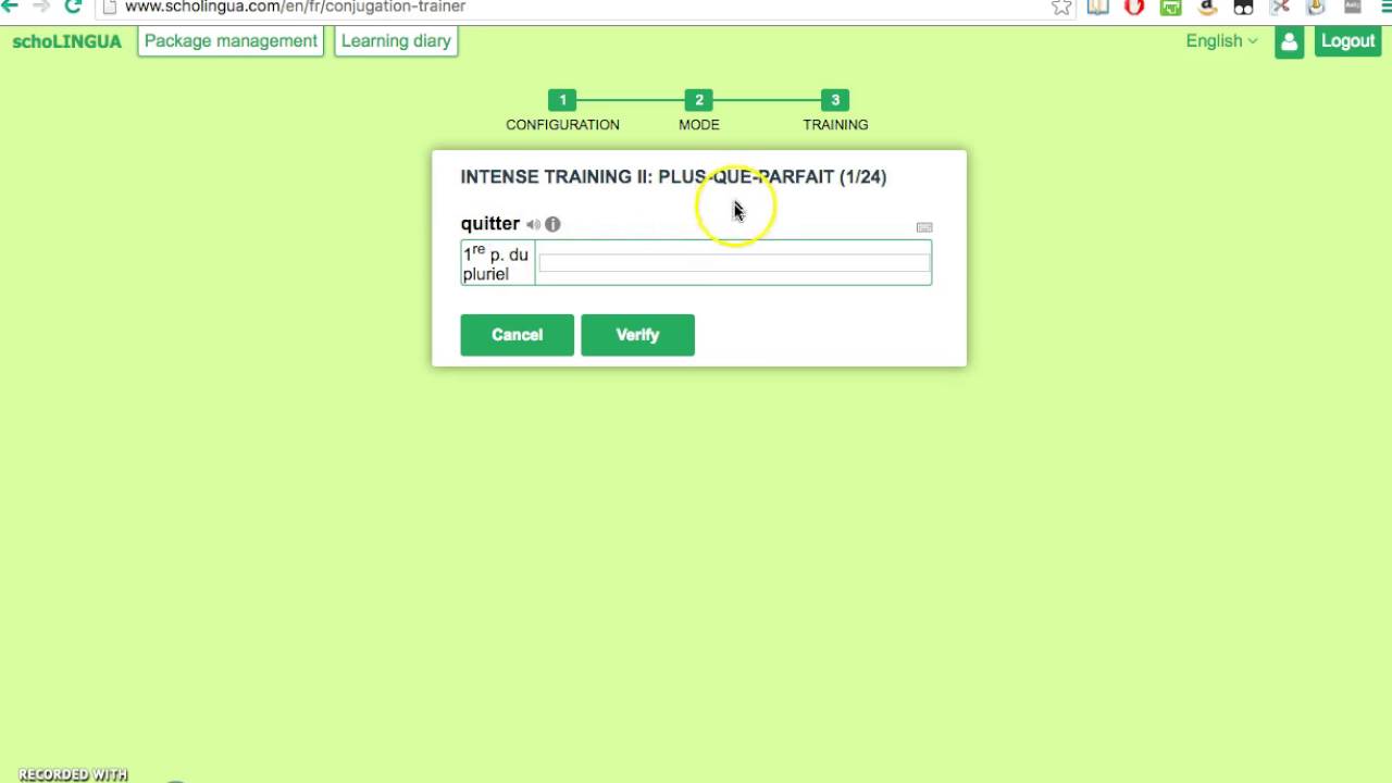 scholingua conjug trainer