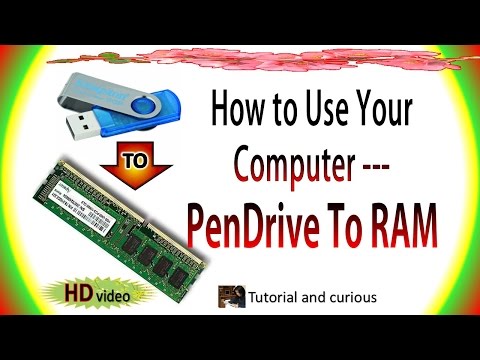 HOW TO USE PEN DRIVE AS RAM, How to use a USB Flash Drive as RAM in Windows 7 Win 8 & Win 10