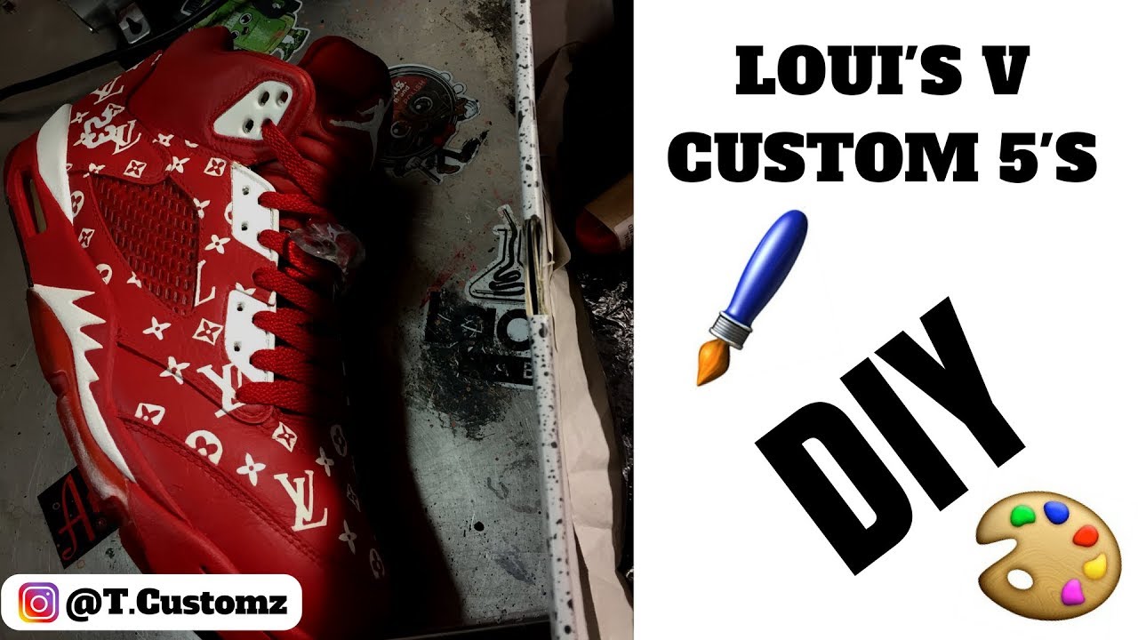 Custom Jordan Retro 5 Louis Vuitton!!