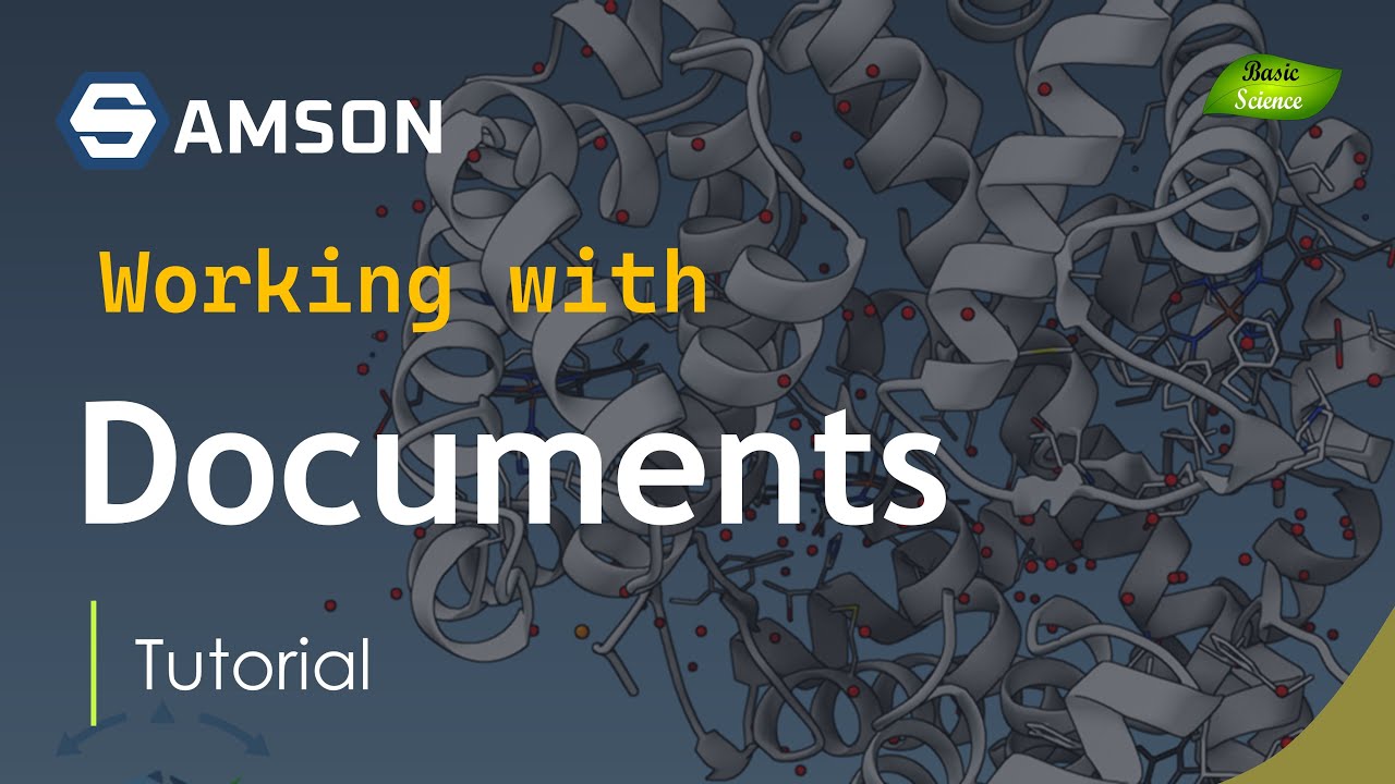SAMSON Tutorial | Working with Documents SAMSON | Game based Tutorials | Basic Science Series
