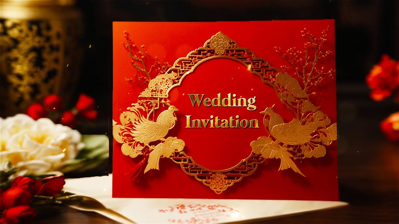 Vibrant 3D Chinese Wedding Invitation Slideshow After Effects Template