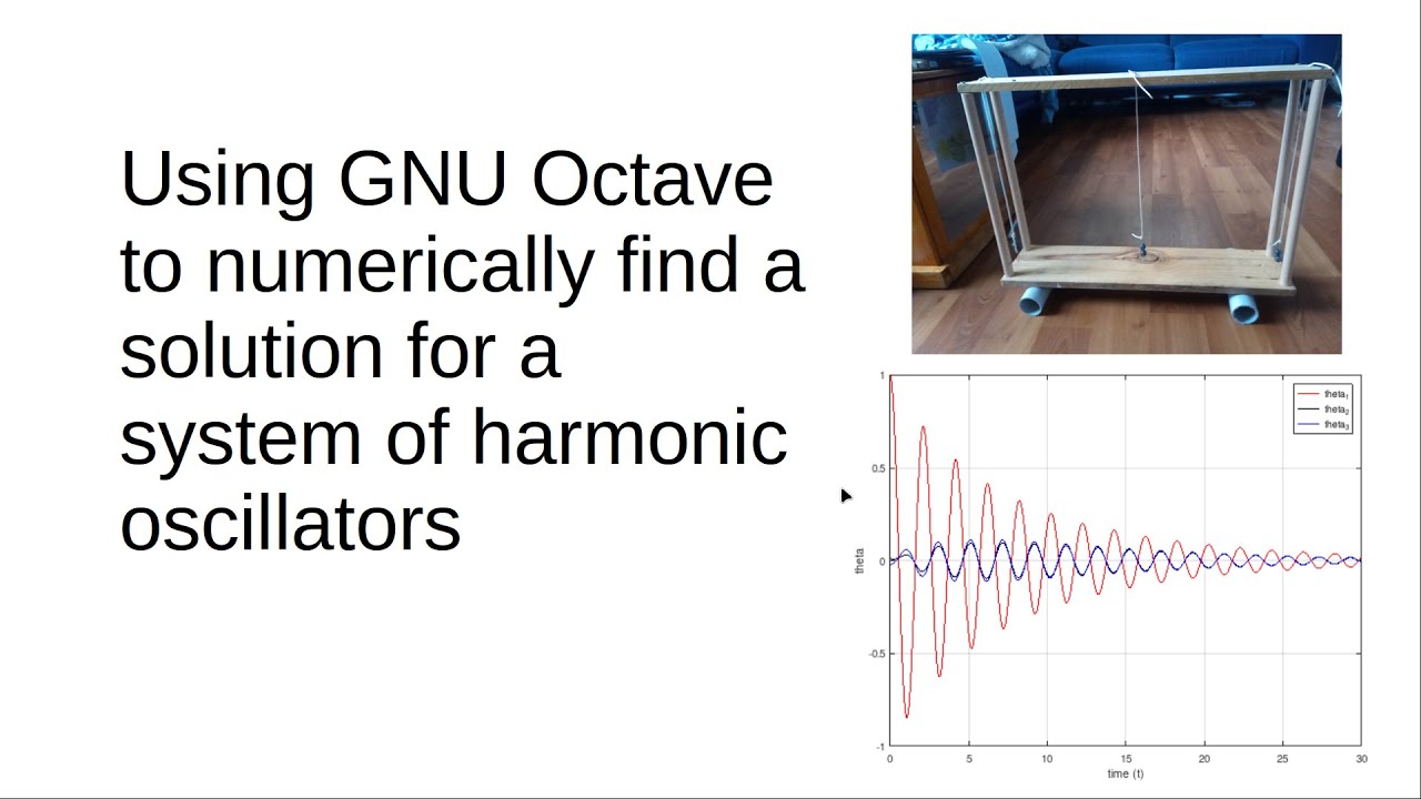 Using GNU Octave to numerically find a solution for a system of harmonic oscillators