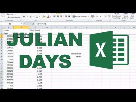Converting Julian days into date and time in excel