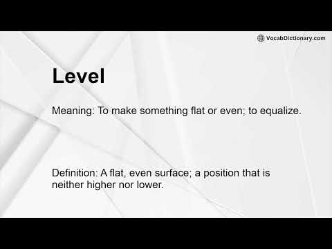 Level Meaning