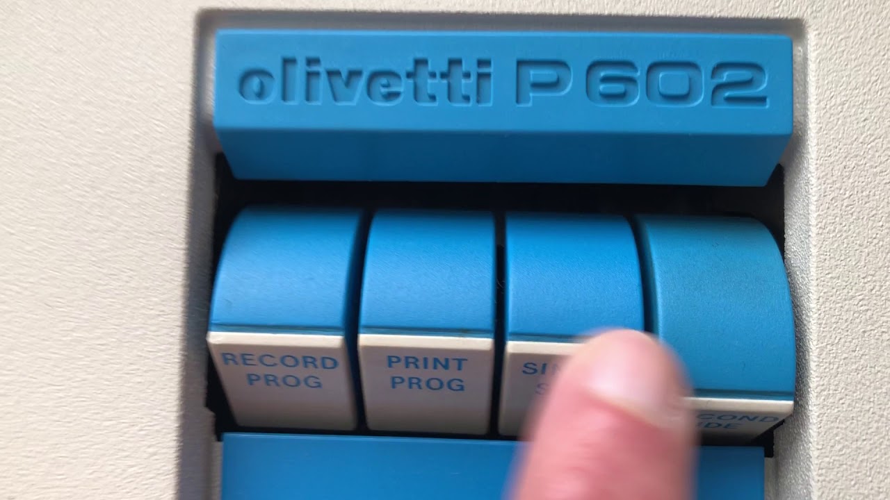 Olivetti's Programma 101 - iconic early programmable desktop calculator ...