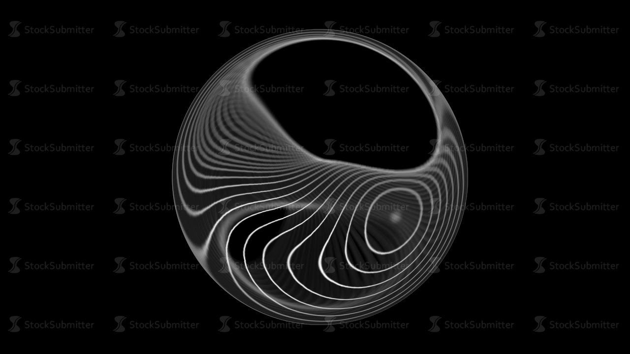 Ai sphere future technology. 4k seamless loop technology network animation. Big data visualisation.