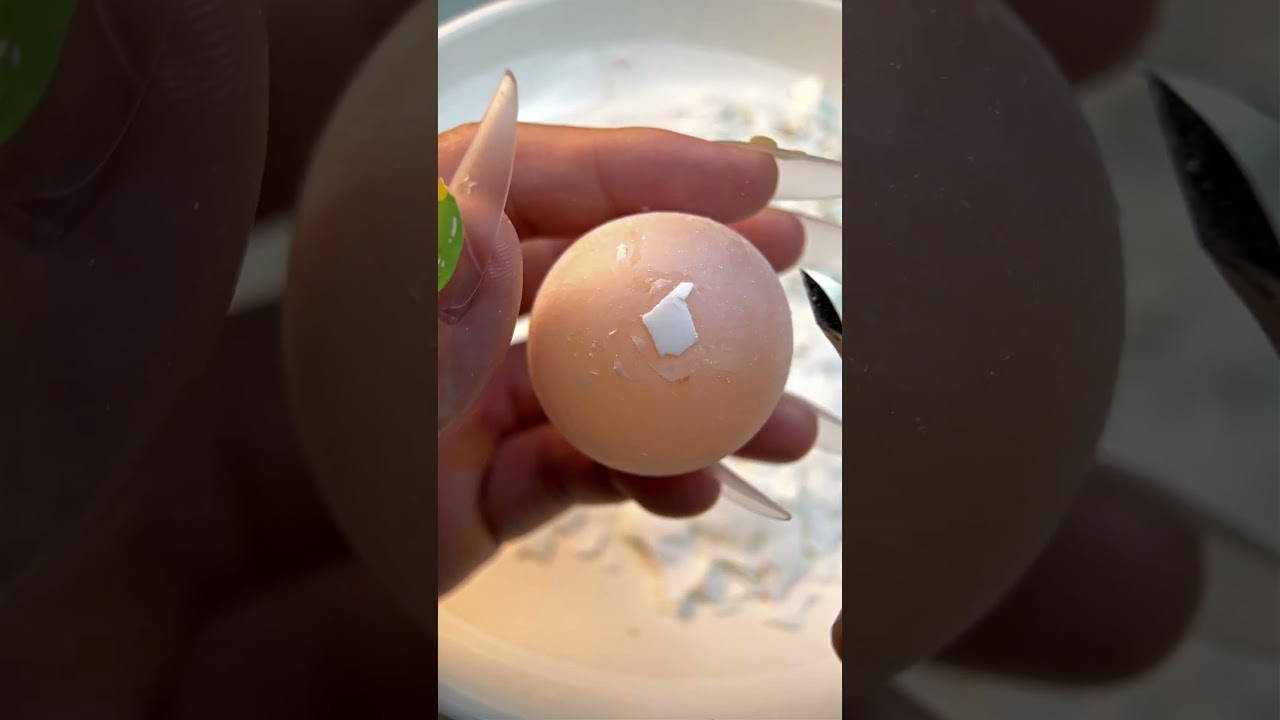 Unreal Raw Egg Peel 🥚 Oddly Satisfying #Shorts