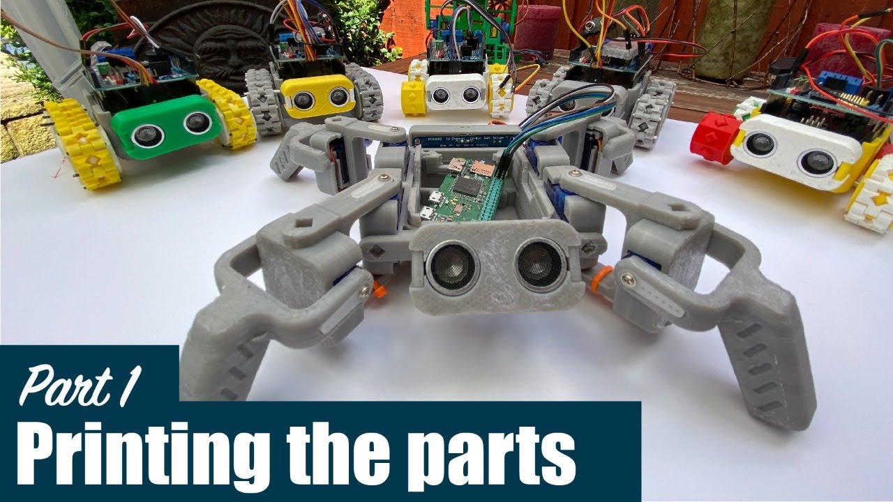 Printing the parts of the SMARS Quad robot