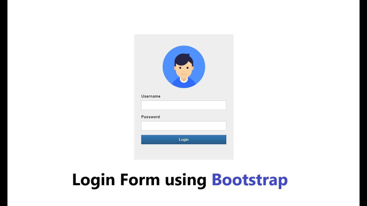 How to create Simple login form using bootstrap - Bootstrap login form