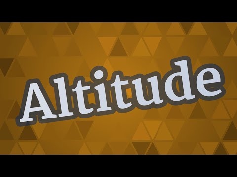ALTITUDE pronunciation • How to pronounce ALTITUDE