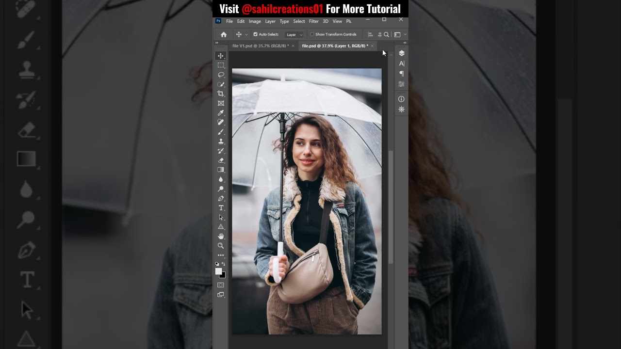 Realistic Rain Effect - Photoshop Tutorial |  #shorts #photoshoptutorial #tutorial #effect