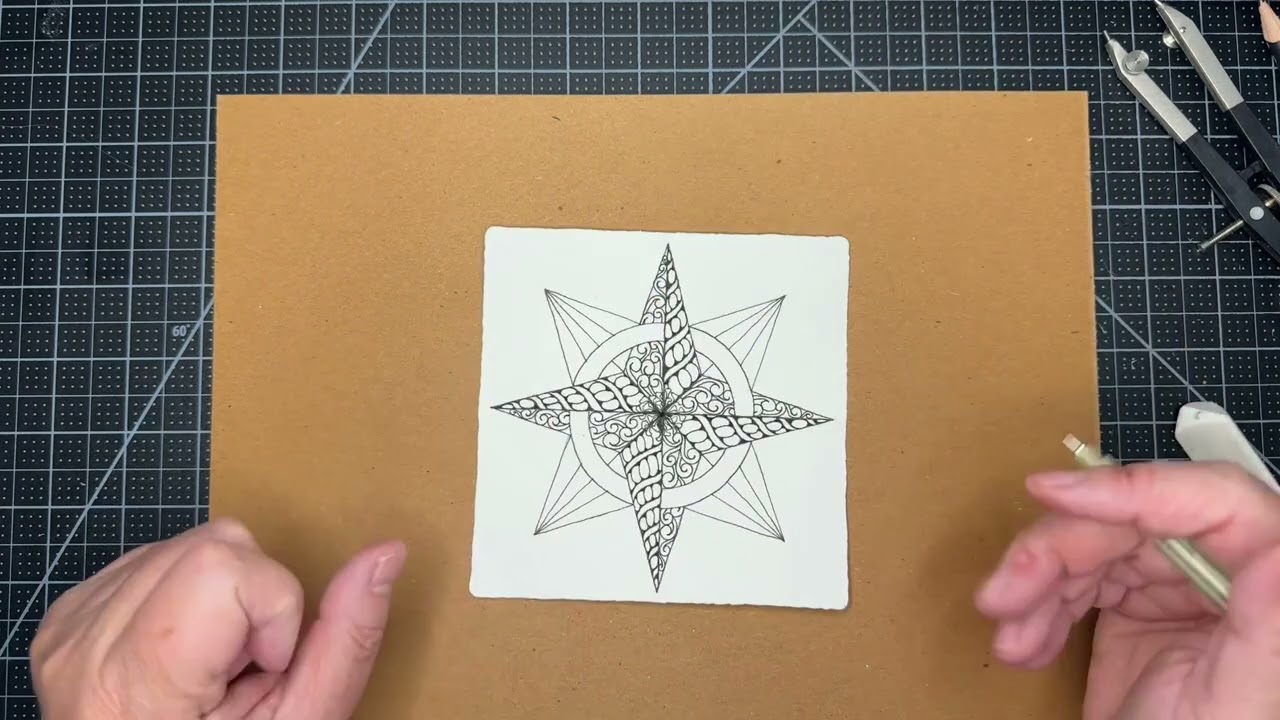 Compass Rose Template - Zentangle
