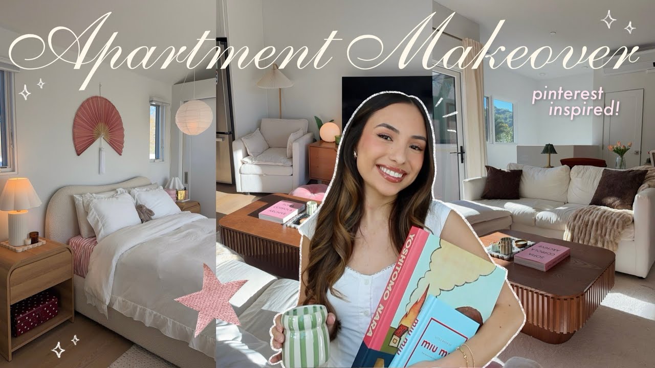 APARTMENT MAKEOVER 🪞 creating my DREAM apartment! new furniture, pinterest-inspired, art, etc!