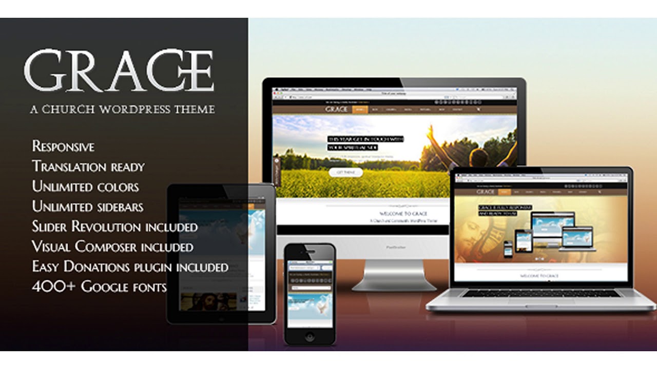 Grace - Religion WordPress Theme | Themeforest Website Templates and Themes
