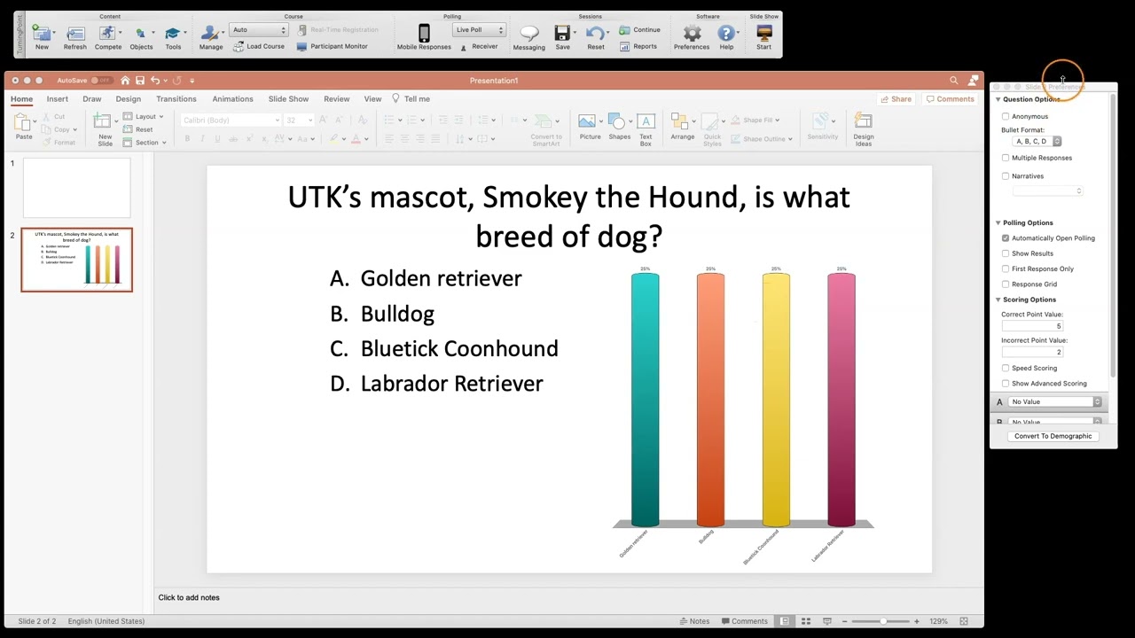 TurningPoint Desktop: Create Multiple Choice Questions for PowerPoint