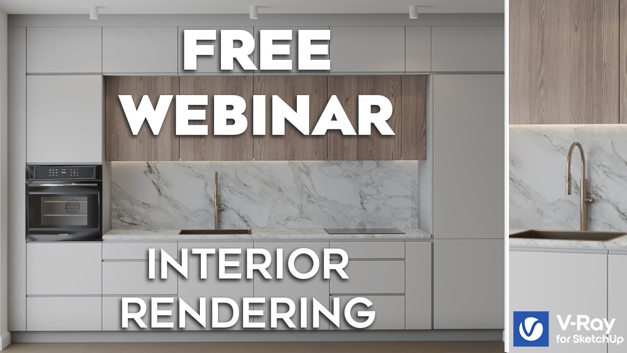 Create Kitchen Visualization in V-Ray for SketchUp | Interior Rendering Tutorial | For Beginners
