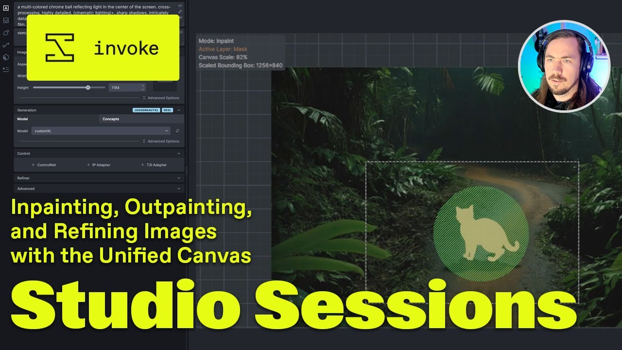Inpainting, Outpainting, and Image Refinement in the Unified Canvas | Invoke Studio Sessions