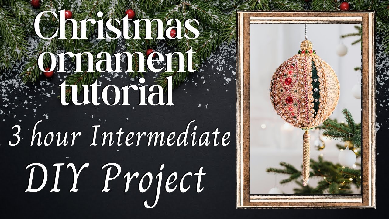 DIY Christmas Push Pin Vintage Inspired Ornament in 3 hours