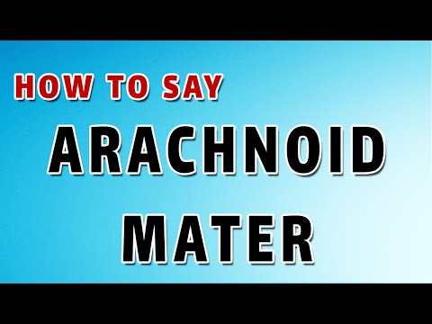 How To Pronounce: Arachnoid mater