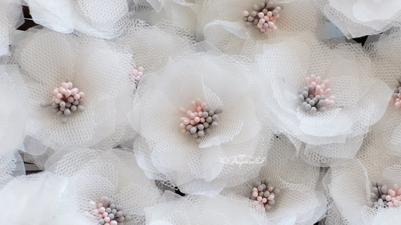 How to Make Organza Fabric Flowers + Tulle Flower Tutorial