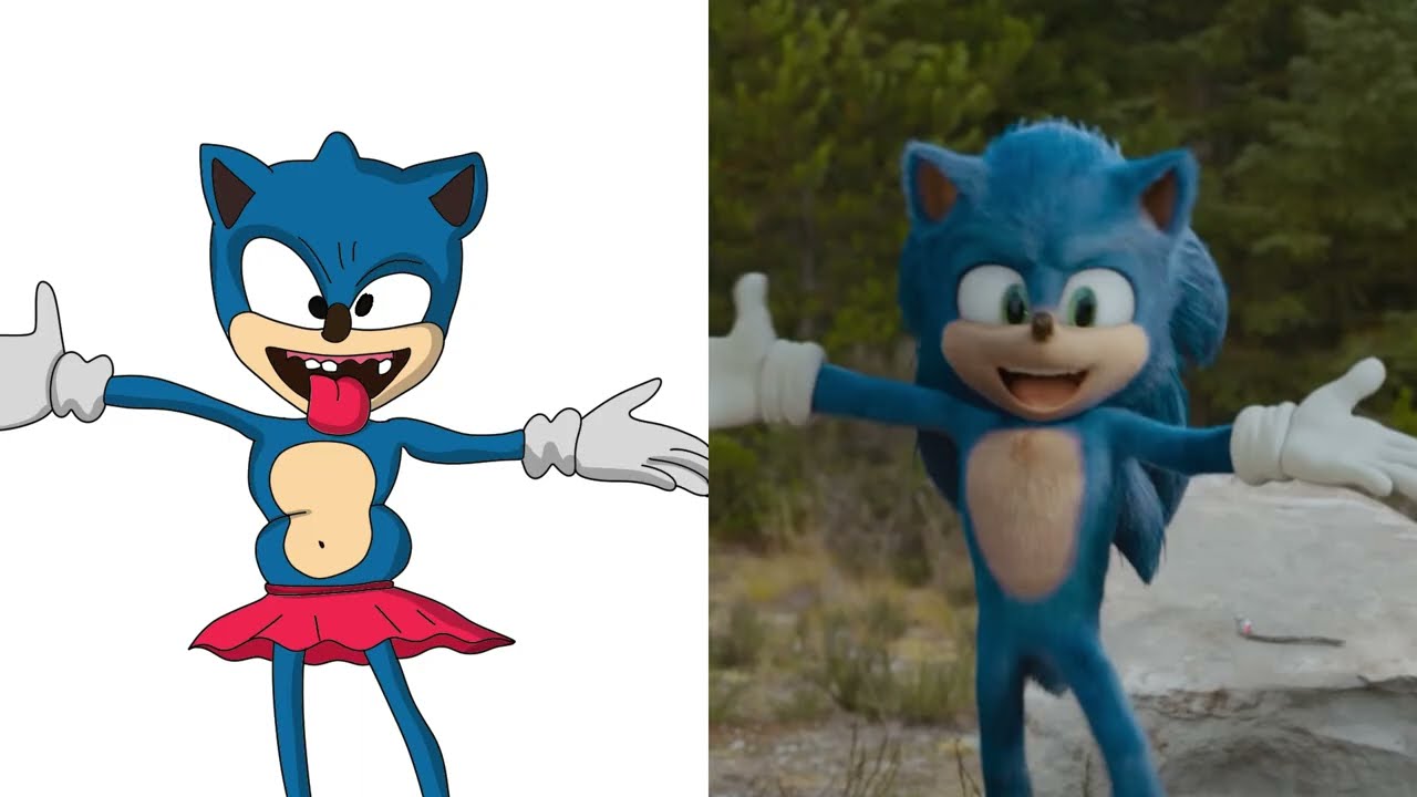 Sonic the Hedgehog Funny Drawing Meme