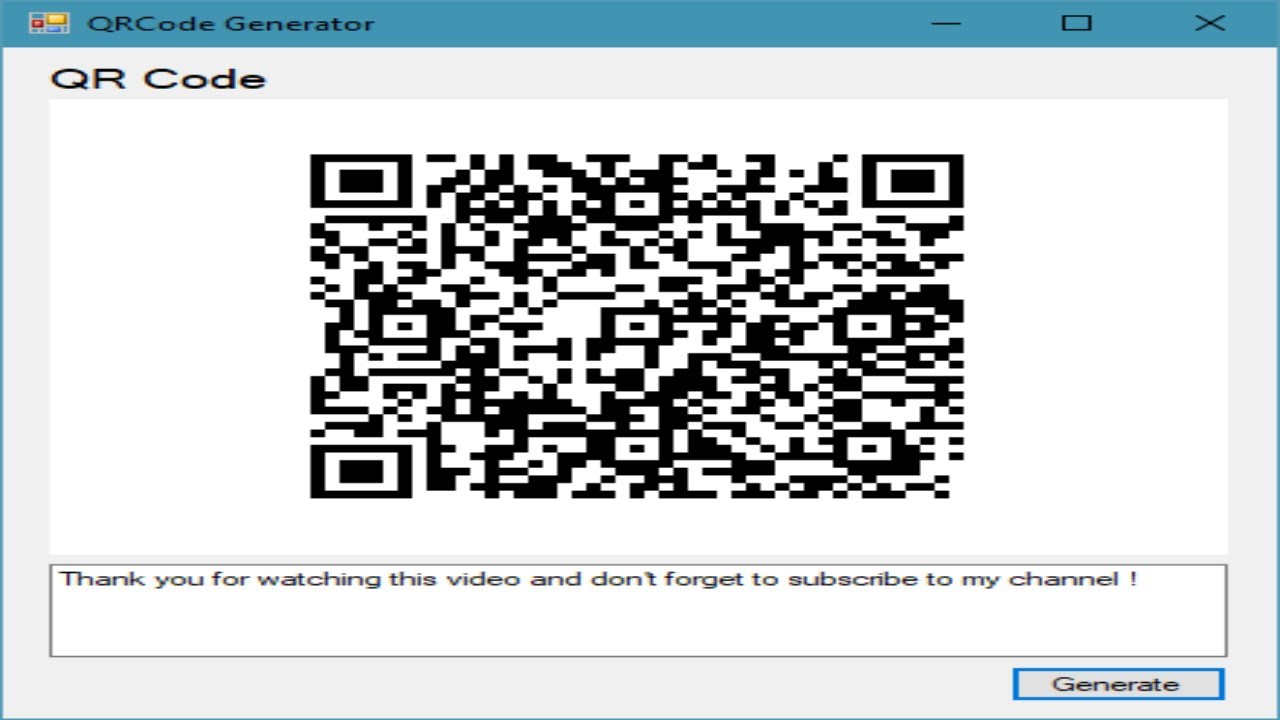 C# Tutorial - Generate QR Code | FoxLearn