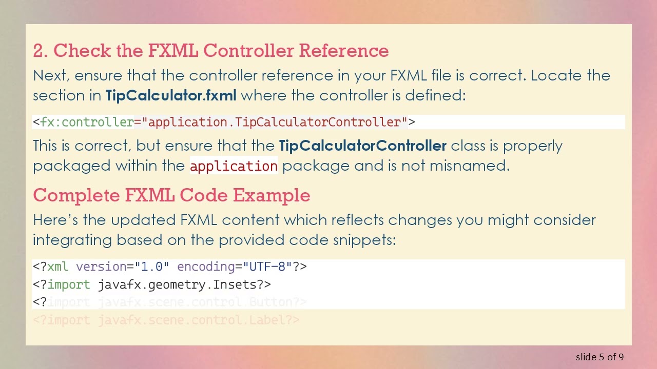 Resolving the Exception running application Error in JavaFX Tip Calculator