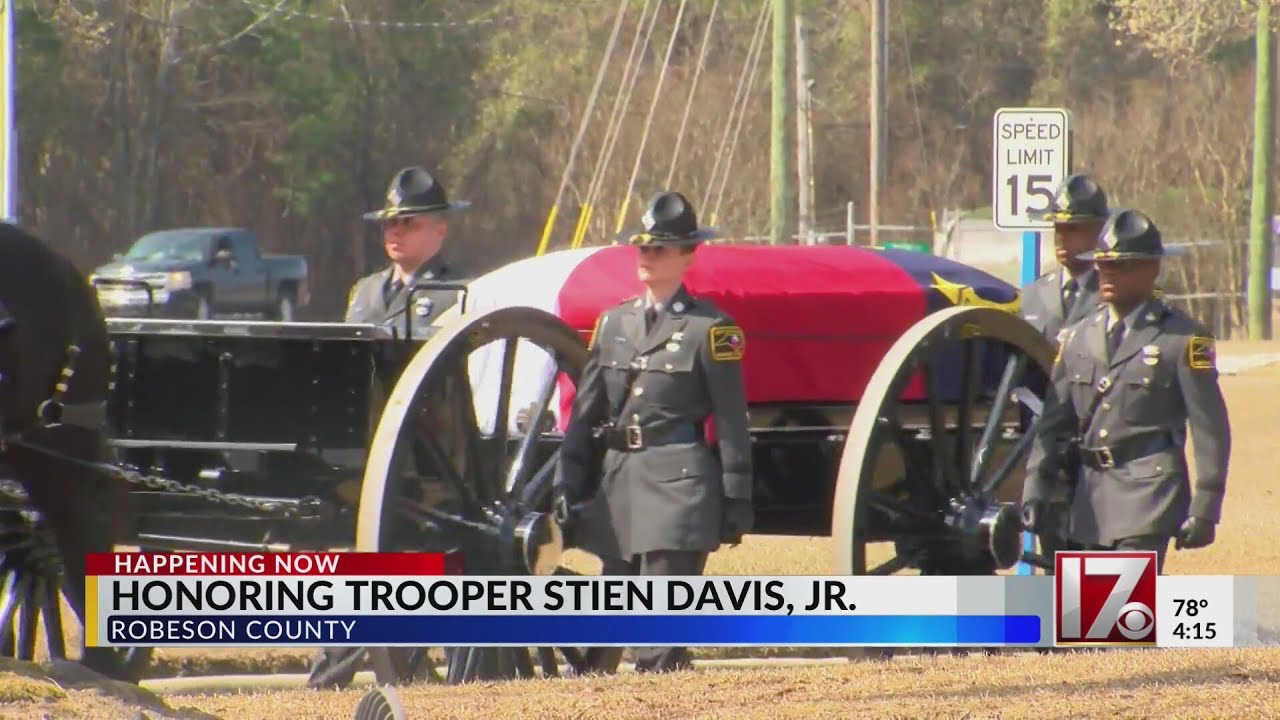 NCSHP Trooper Stien Davis, Jr. honored during Robeson County funeral