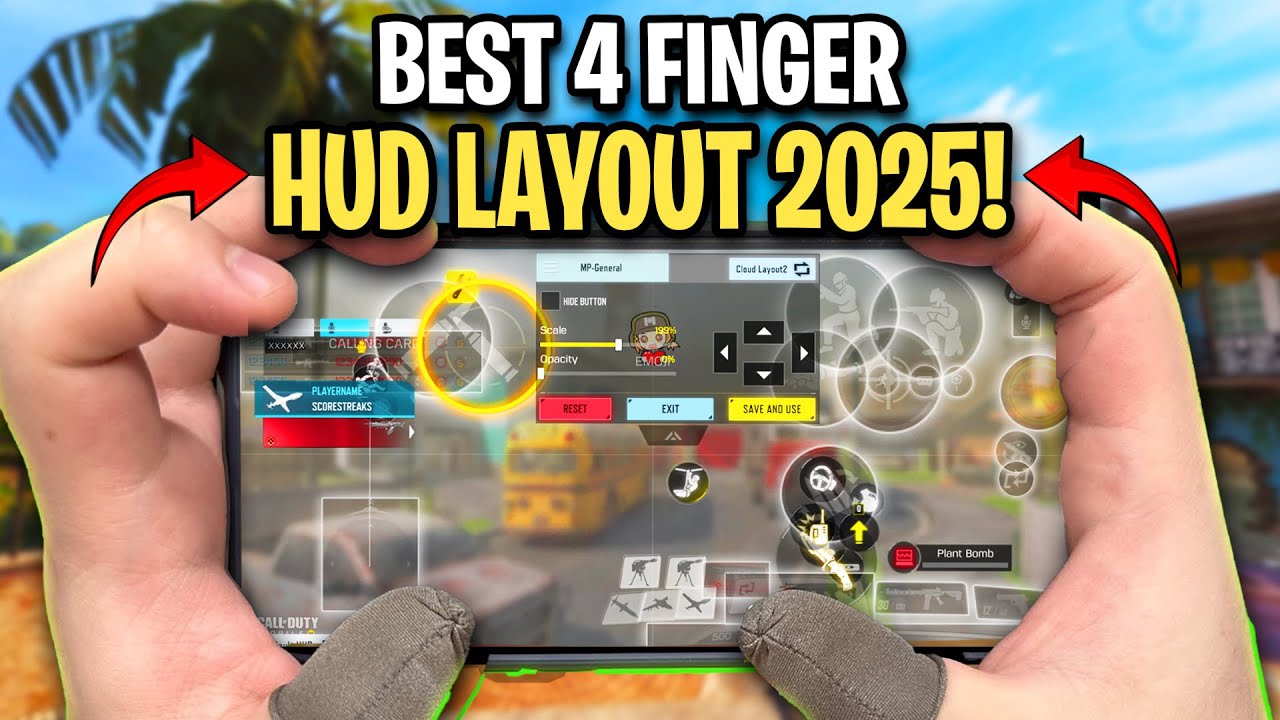 BEST 4 Finger HUD For CODM! 4 Finger Claw Layout - Best HUD Settings COD Mobile (Tips & Tricks)