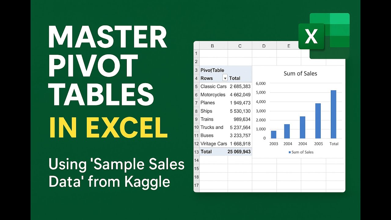 Master Pivot Tables in Excel | Using “Sample Sales Data” from Kaggle (EN)