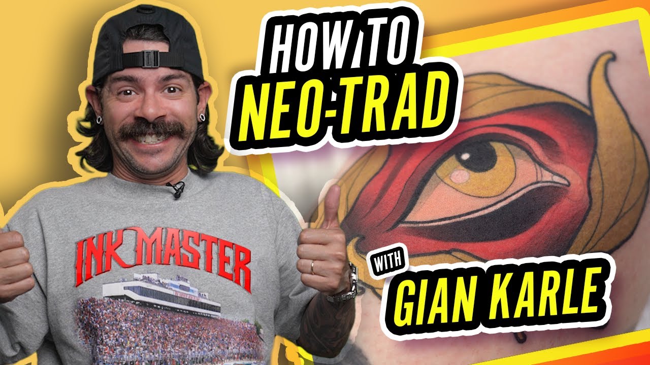 How To Tattoo a Neo-Traditional Piece | Tattoo Tutorial Takeover ft Gian Karle