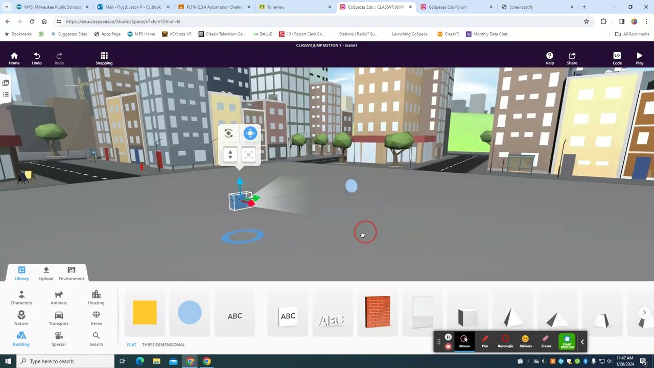 Jumping in Cospaces using ClassVR - CoBlocks - Delightex Edu Forum