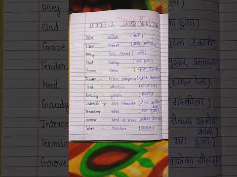 class 9th subject english moment's chapter 1 word meaning