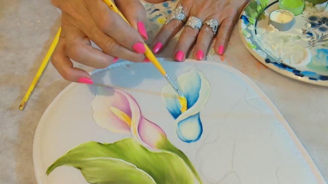 HOW TO PAINT CALLARIES PINK AND BLUE