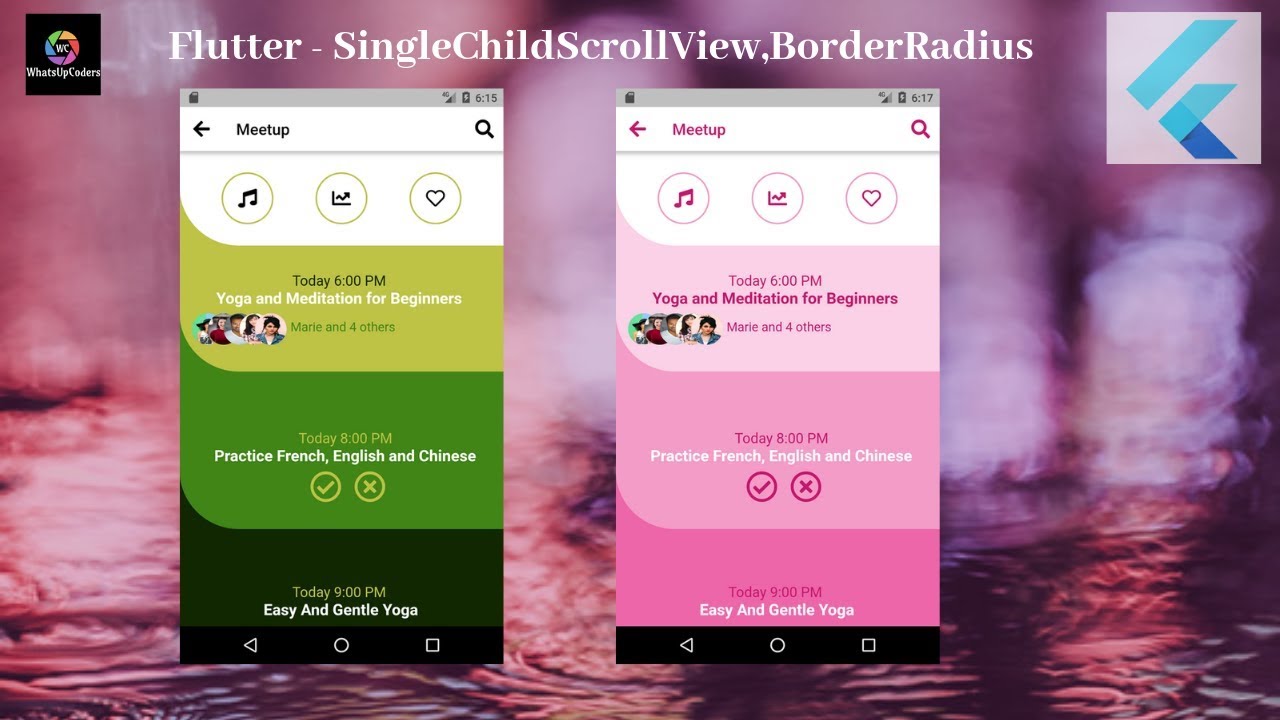 Flutter Tutorial - Flutter SingleChildScrollView, BorderRadius