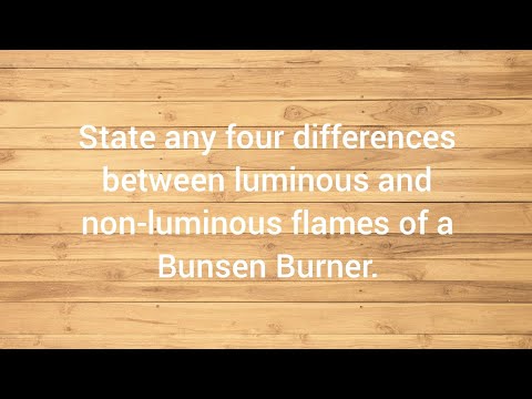 State any four differences between luminous and non-luminous flames of a Bunsen burner?