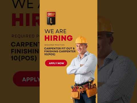 WE ARE HIRING: Carpenter Fit Out & Finishing Carpenter