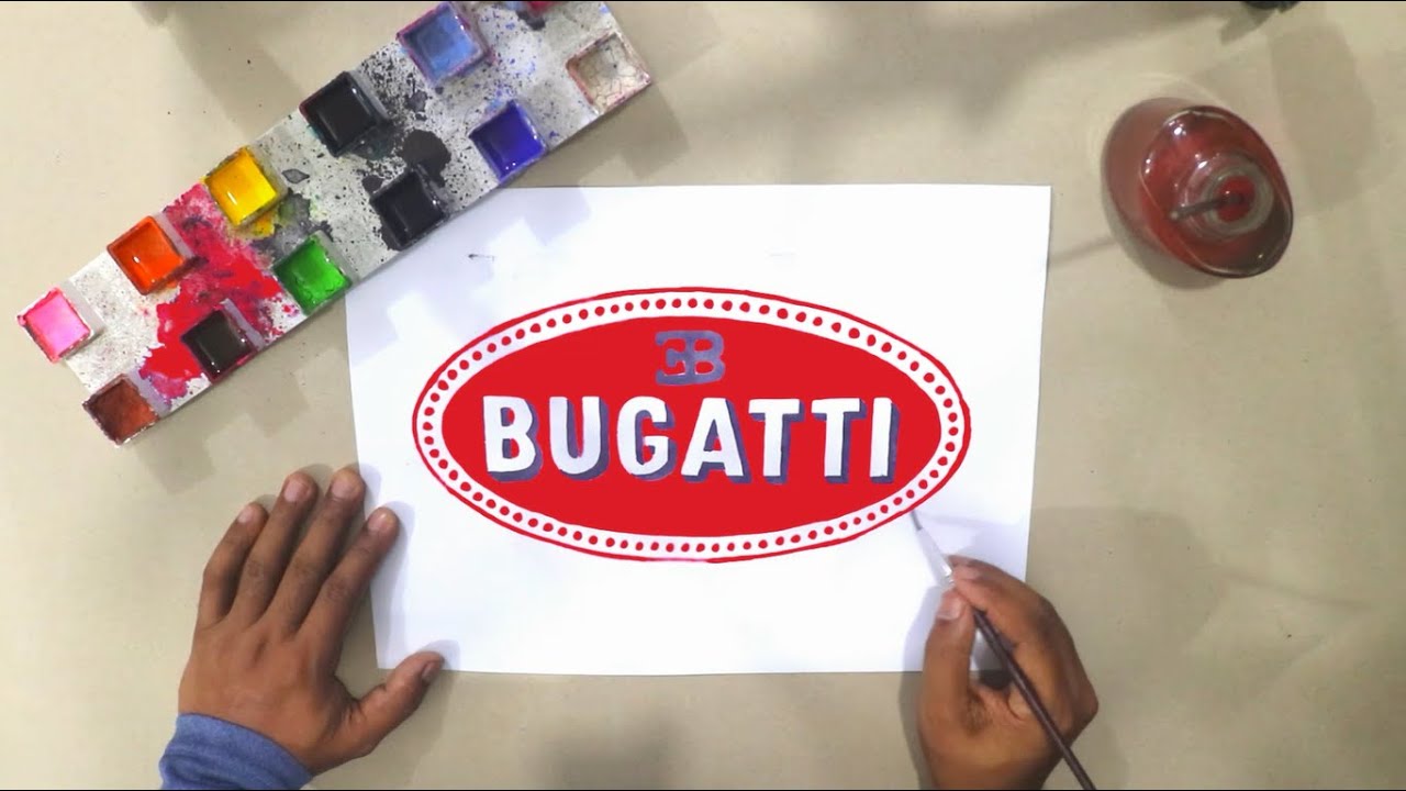 How to draw the EB Bugatti logo
