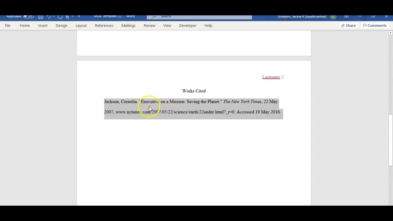 Hanging Indent: How to Format in Word